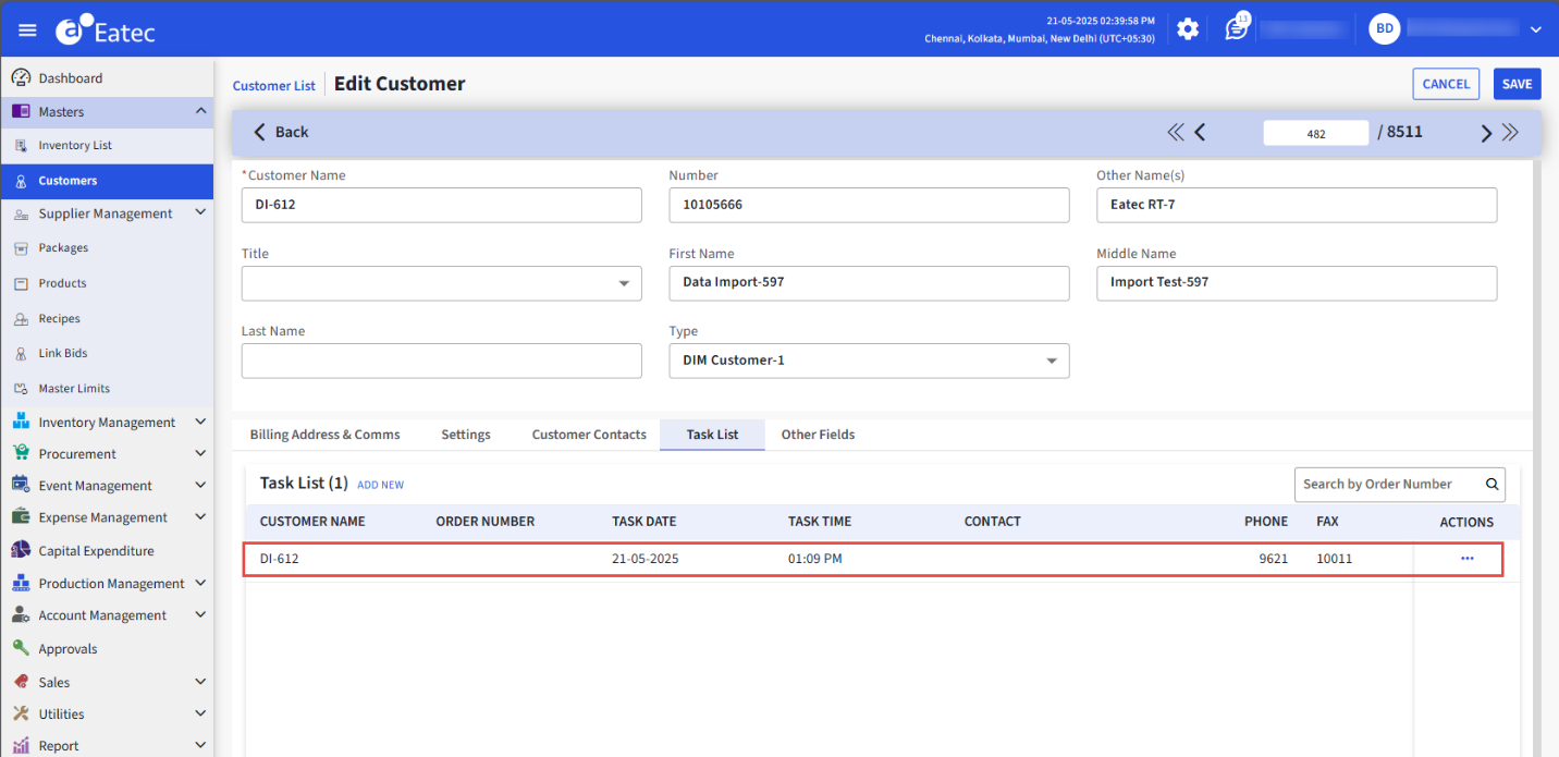 Adding Tasks