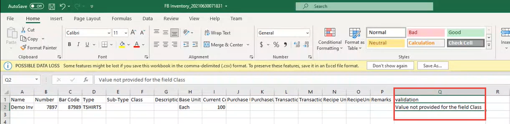 Validation Summary Reports